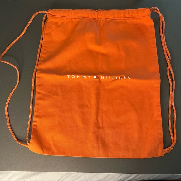Tommy Hilfiger | Bags | Timmy Hilfiger Logo Orange String Drawstring ...